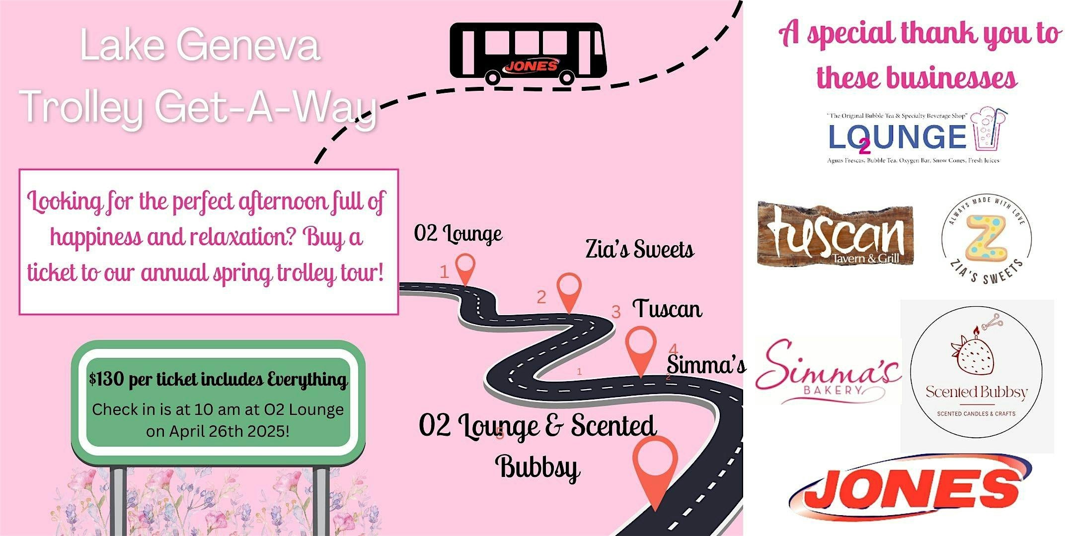 Spring 2025 Lake Geneva Trolley Get-A-Way | O2 Lounge